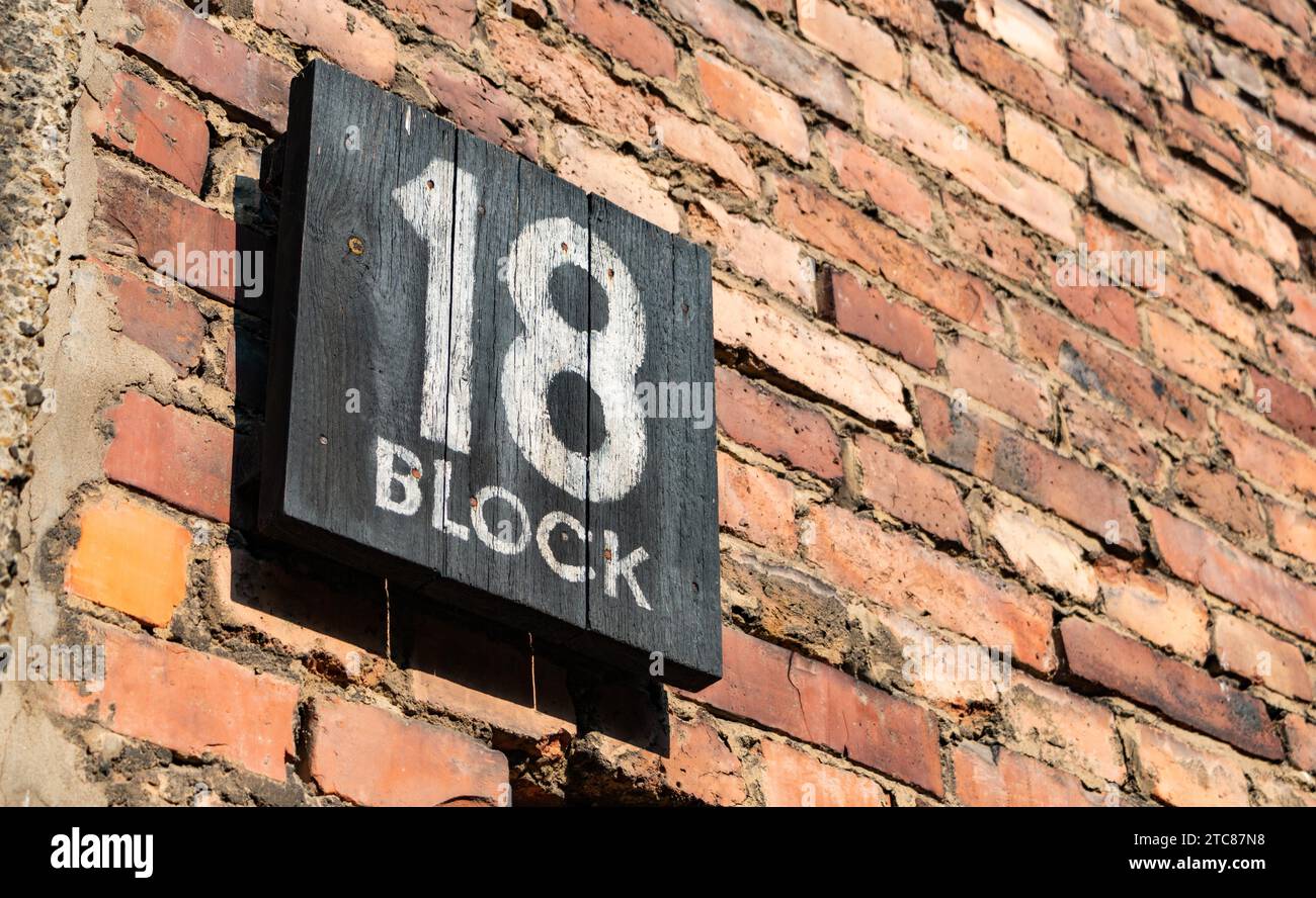Nazi concentration camp tourist attraction sign hi-res stock ...
