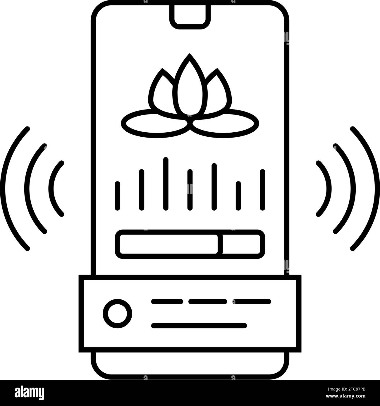 app online yoga relax line icon vector illustration Stock Vector Image ...