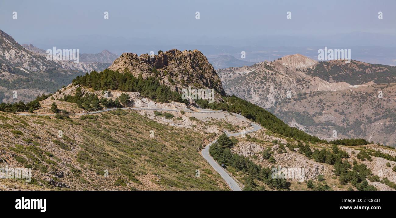 A picture of the serrated landscape that leads to Sierra Nevada Stock ...