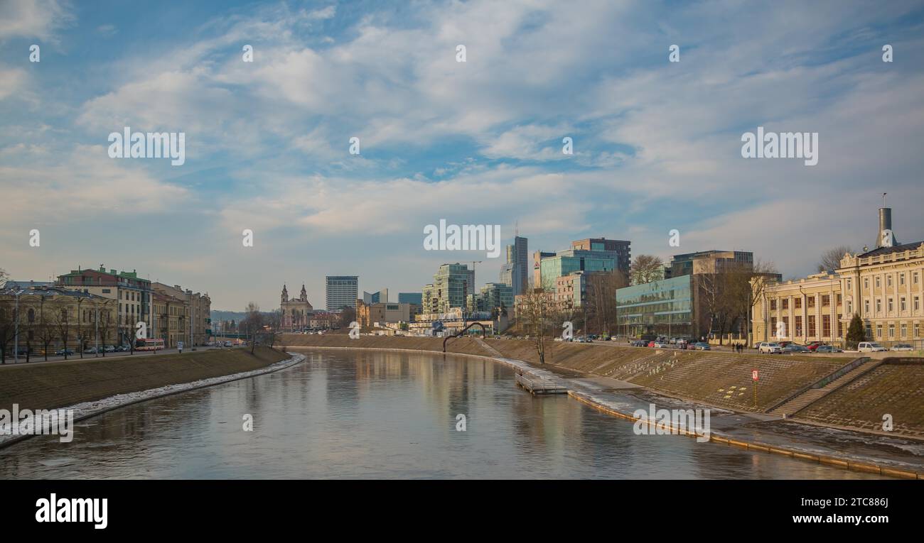 A picture of the margins of the Neris river, in Vilnius Stock Photo - Alamy