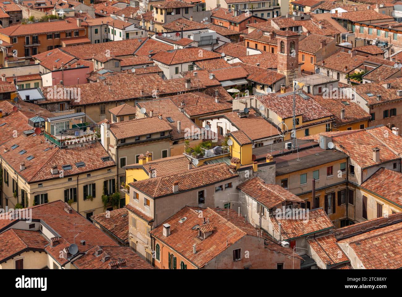 A picture of the rooftiles and rooftops of Verona Stock Photo - Alamy