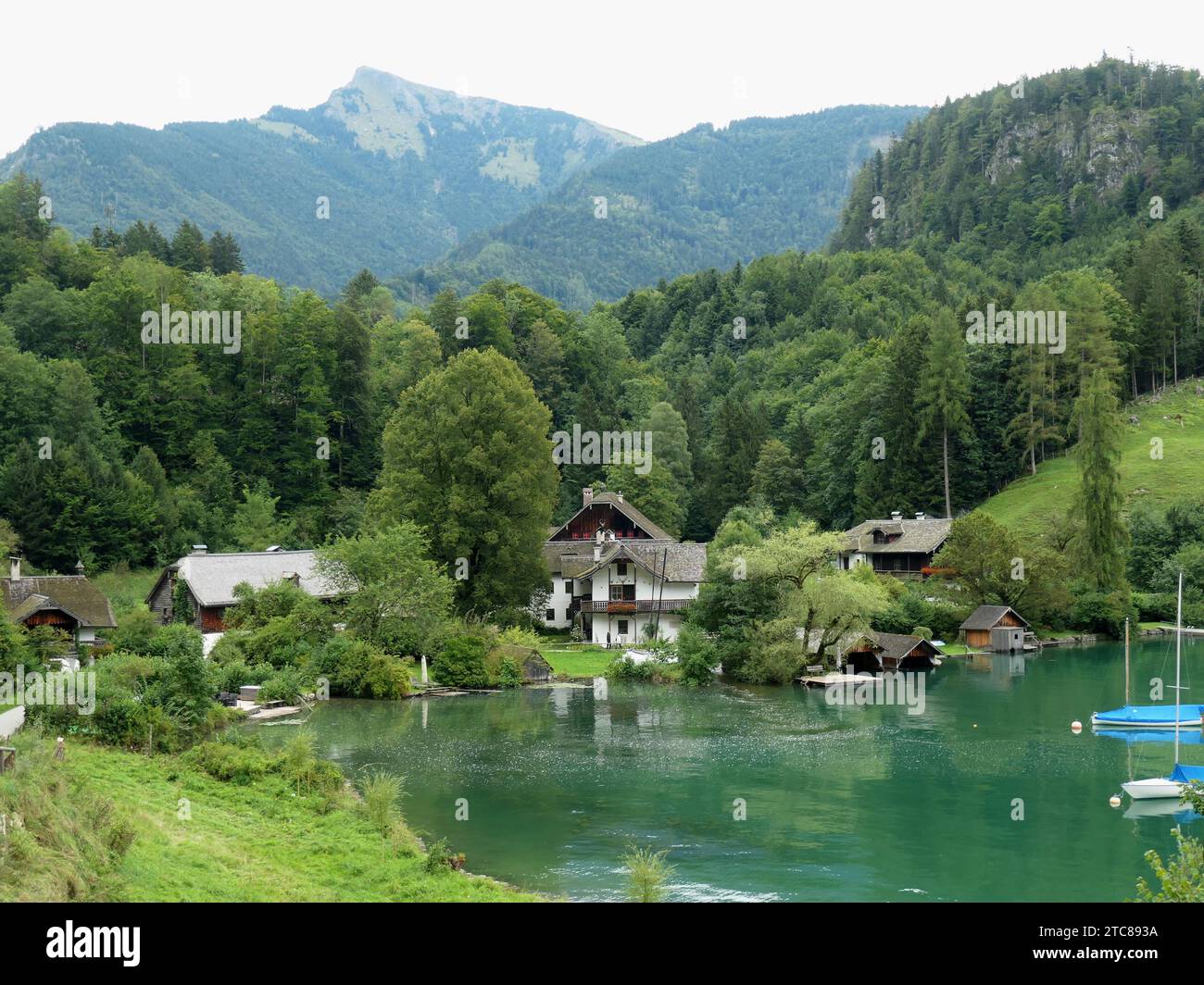 St. Gilgen, Austria. 30th Aug, 2023. The Brunnwinkl district with five ...