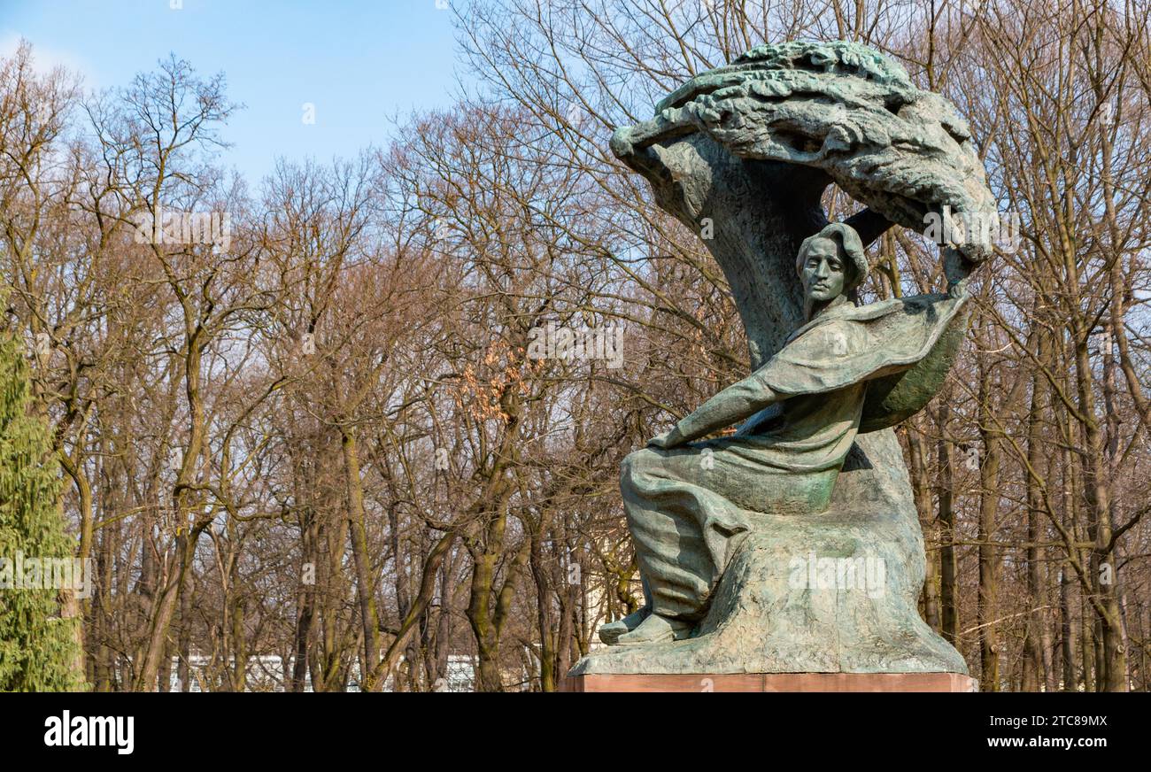 A picture of the Chopin Monument, in Warsaw's ?azienki Park Stock Photo ...