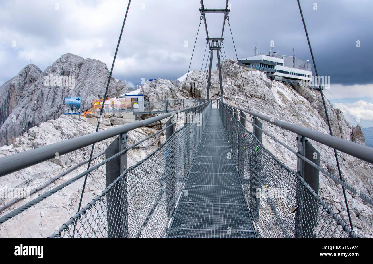 Skywalk on Dachstein. Stairway to Nothingness. Suspension Bridge in the ...