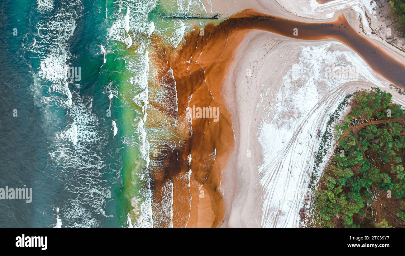 Baltic sea pollution. Industry pollution in water. Climate catastrophe ...