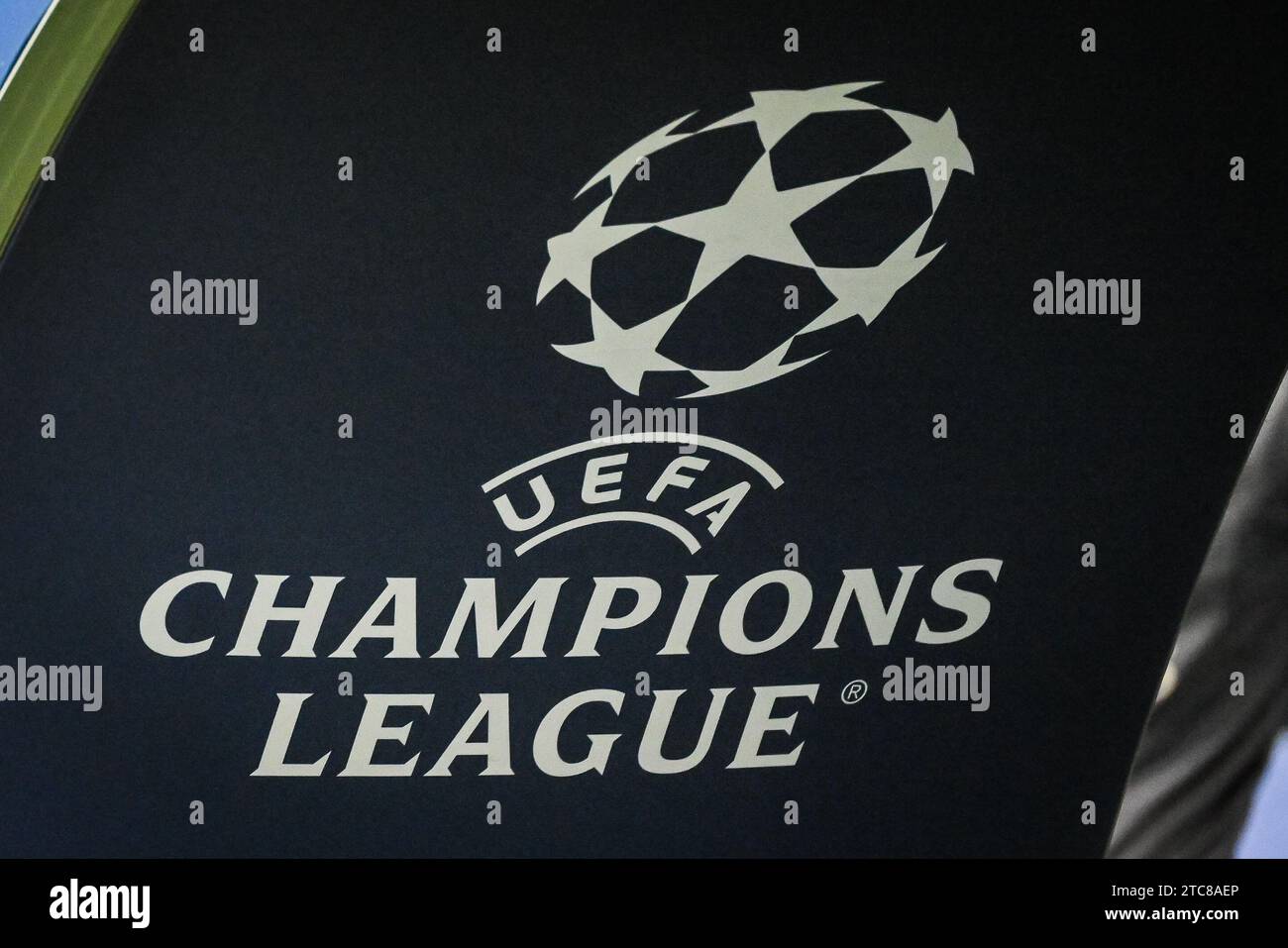 Illustration of the official UEFA Champions League logo during the UEFA ...