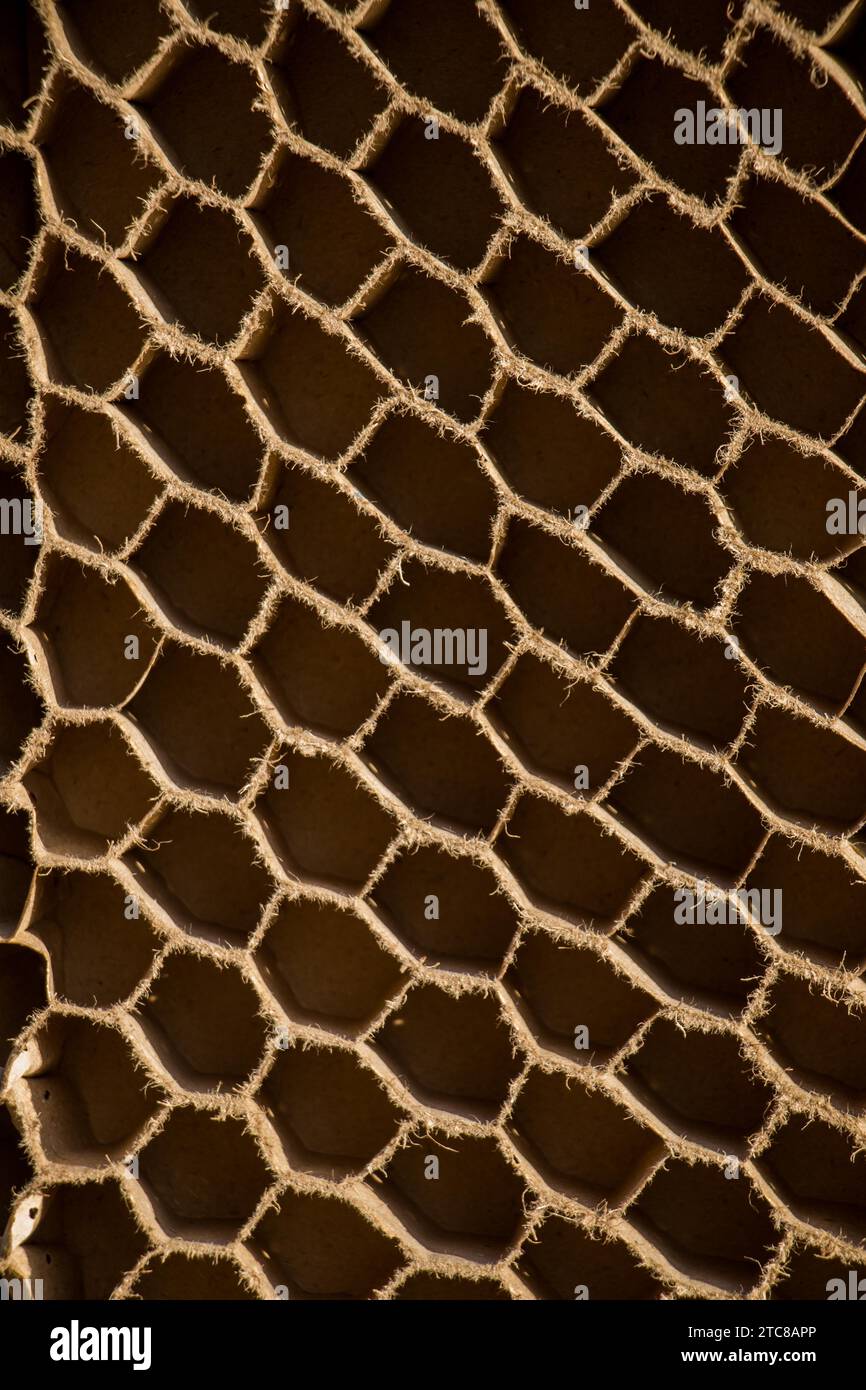 Corrugated cardboard edges texture as an Industrial background Stock ...