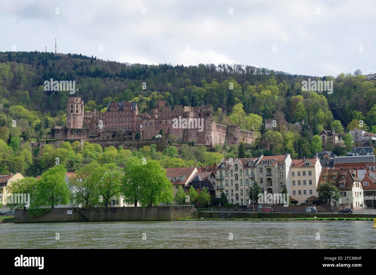View of the Old Castle, Heidelberg, Electoral Palatinate, Neckar Valley ...
