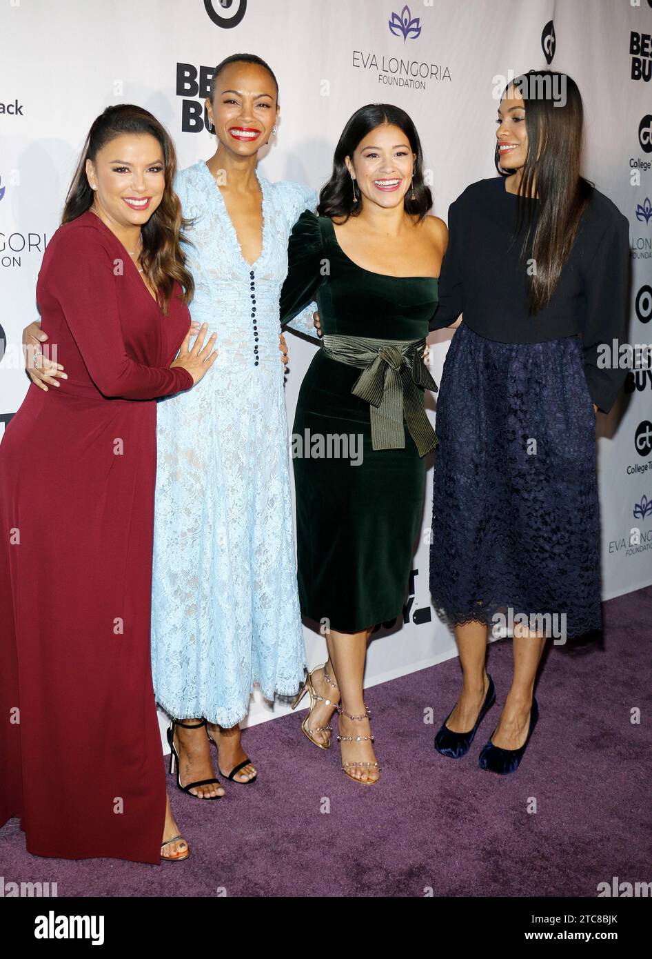 Eva Longoria, Zoe Saldana, Gina Rodriguez and Rosario Dawson at the Eva ...