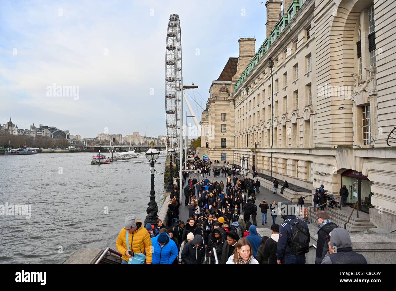 The London Eye, or the Millennium Wheel on the South Bank of the River ...