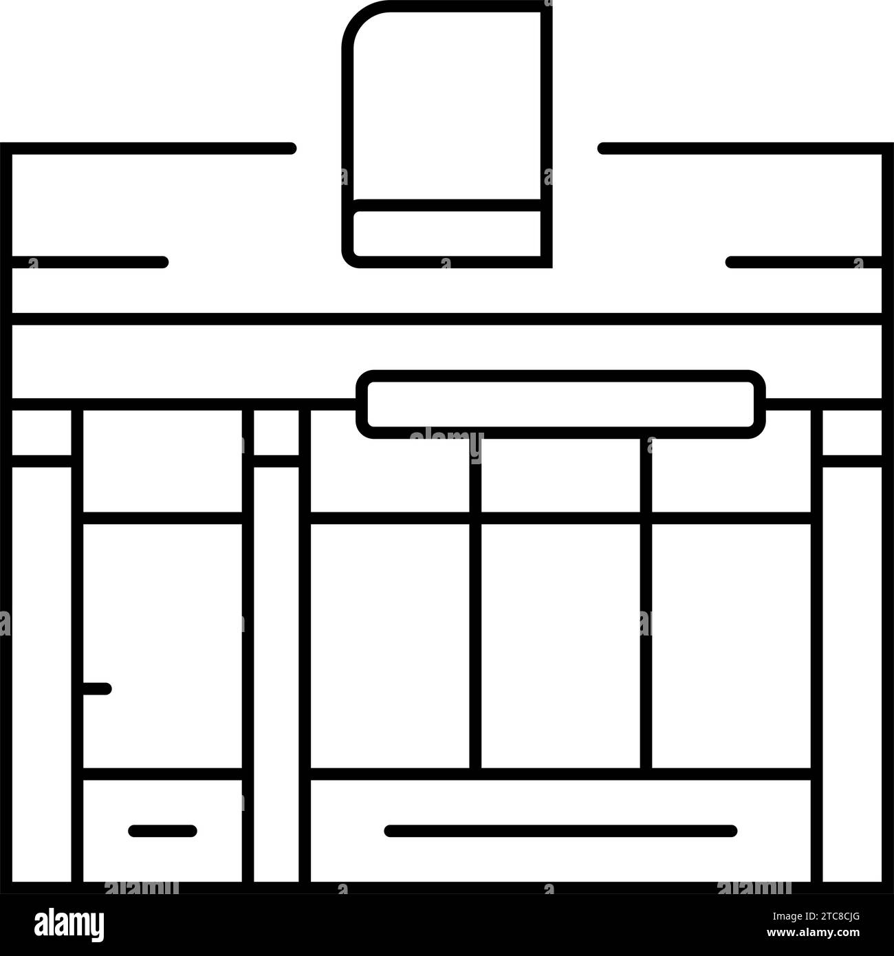 bookshop shop line icon vector illustration Stock Vector Image & Art ...