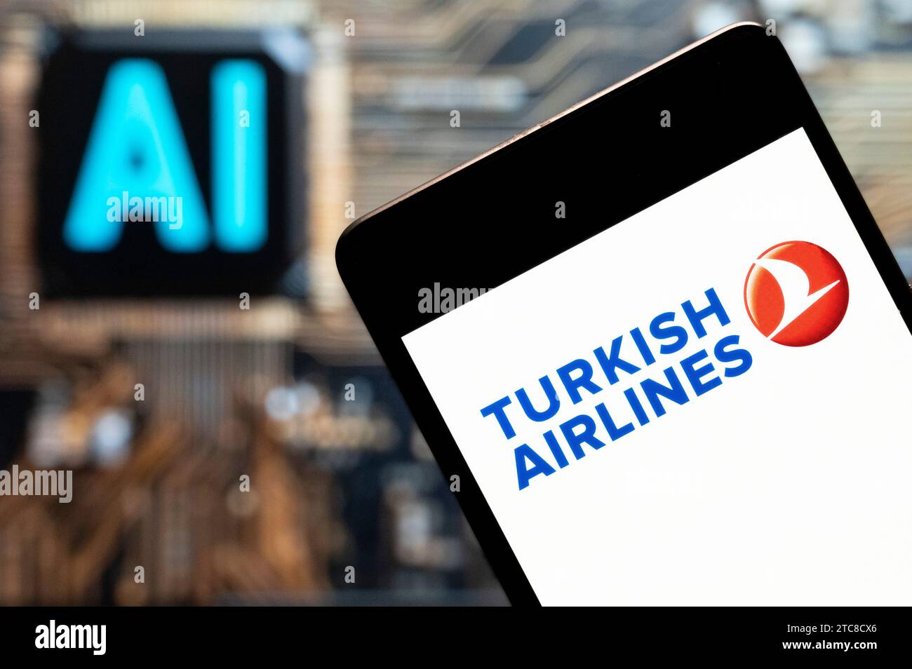 In this photo illustration, the Turkey's national flag carrier airline ...