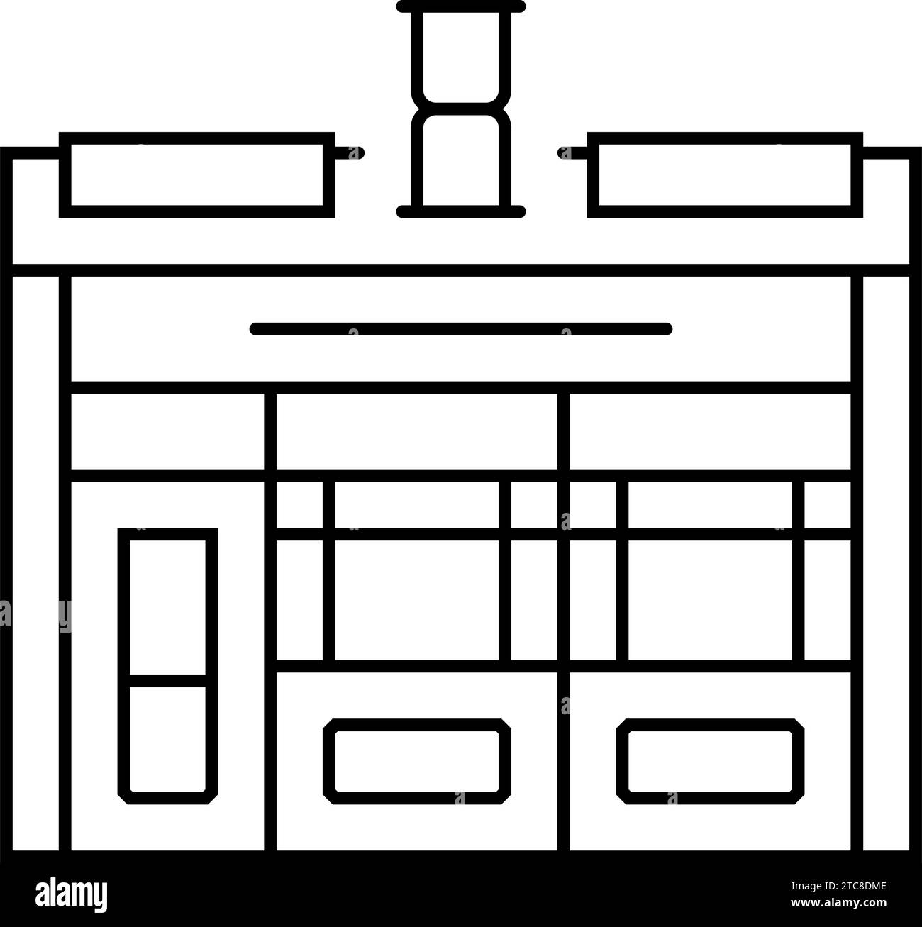 junk shop shop line icon vector illustration Stock Vector Image & Art ...