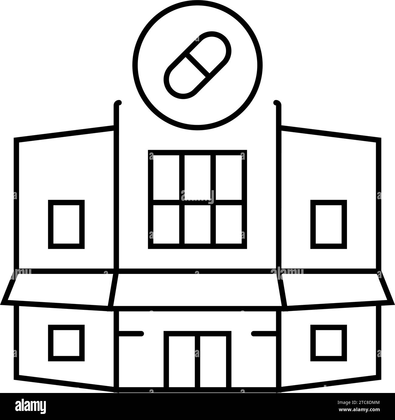 drugstore shop line icon vector illustration Stock Vector Image & Art ...