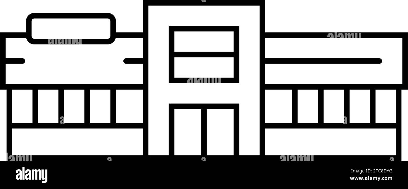 hypermarket shop line icon vector illustration Stock Vector Image & Art ...
