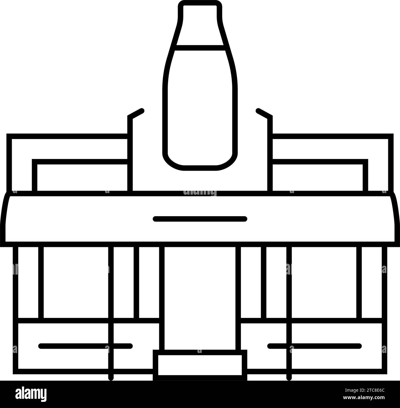 dairy shop line icon vector illustration Stock Vector Image & Art - Alamy