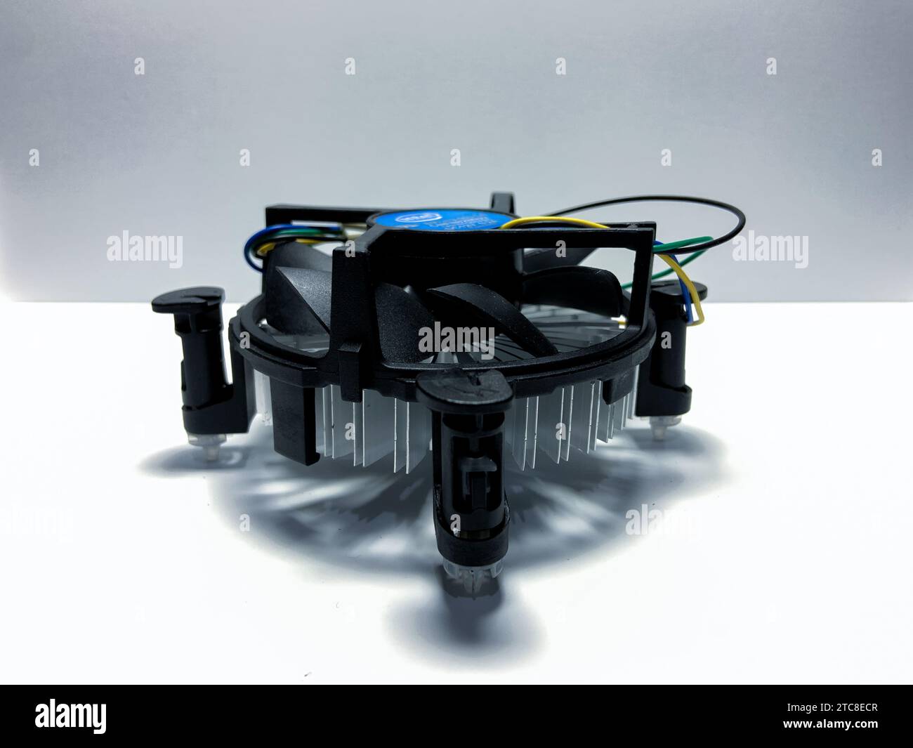 computer processor fan and cooler on white background Stock Photo - Alamy