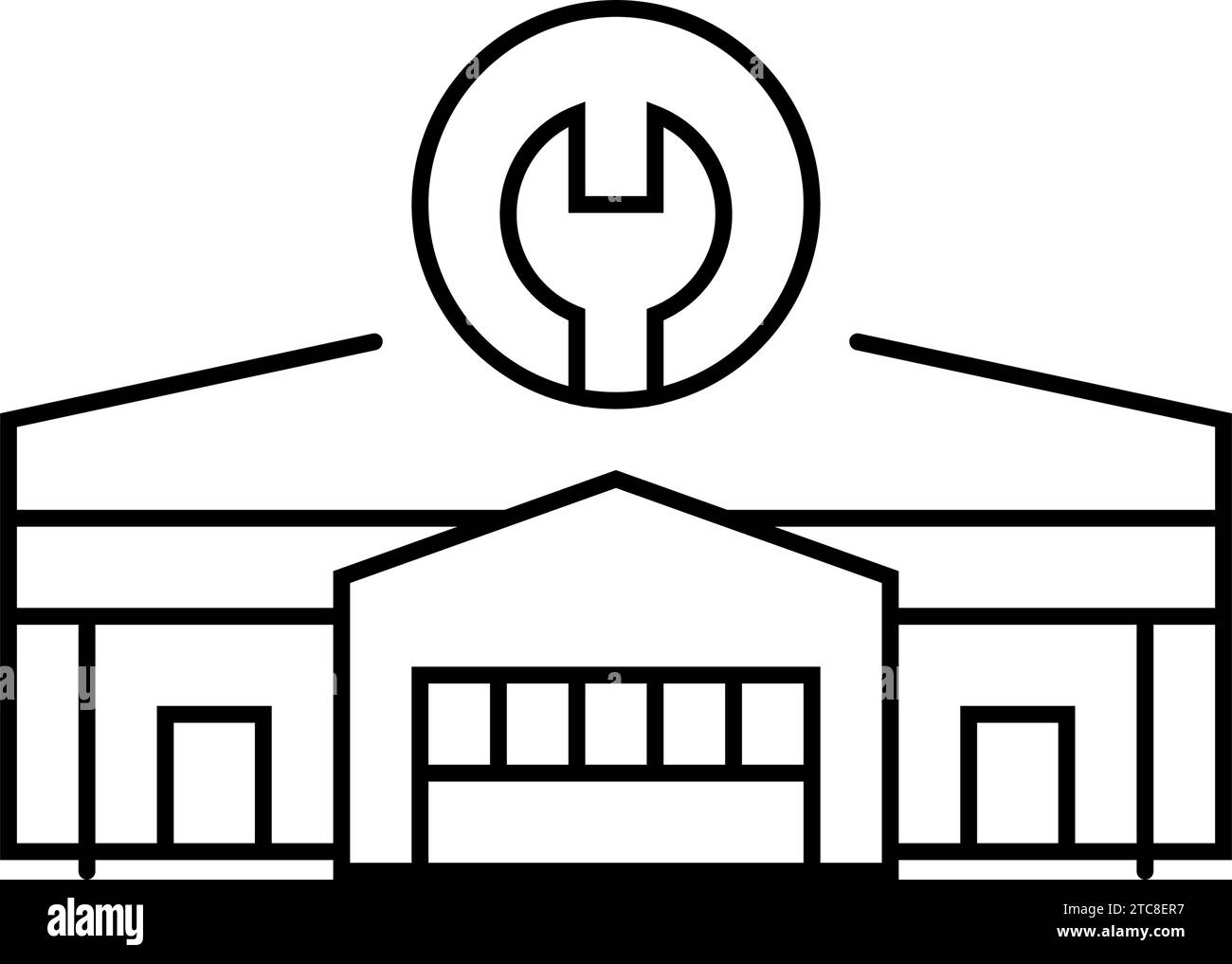 hardware shop shop line icon vector illustration Stock Vector Image ...