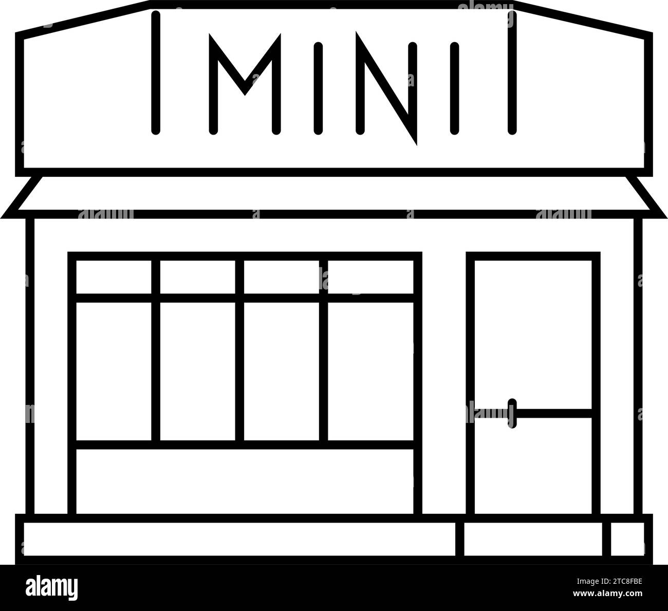 minimart shop line icon vector illustration Stock Vector Image & Art ...