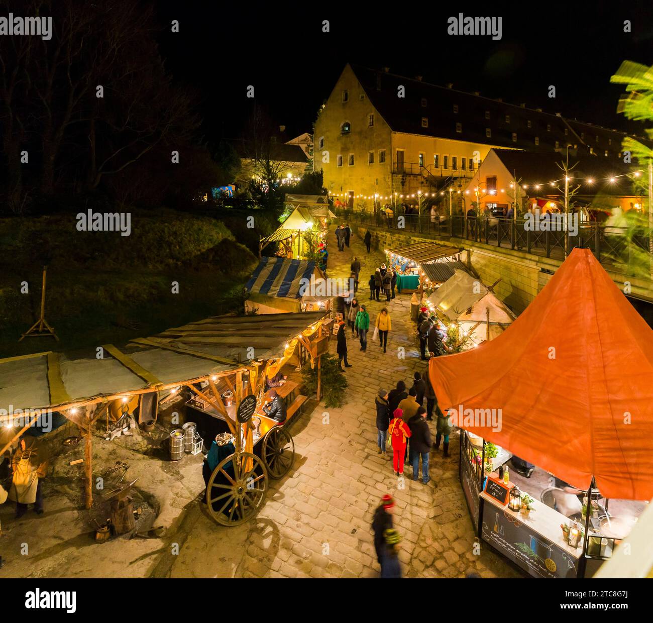 Christmas Market at Koenigstein Fortress Stock Photo - Alamy