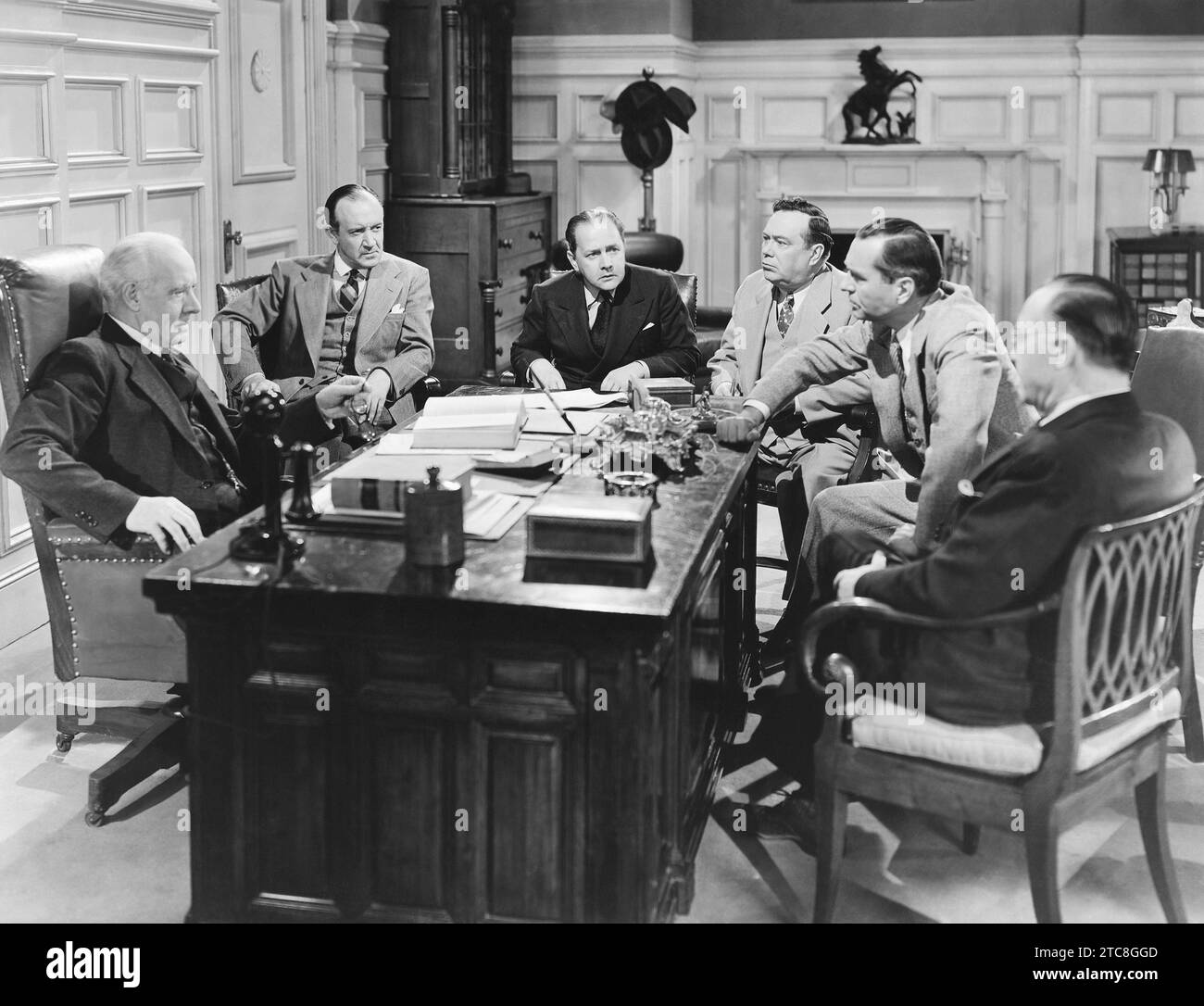 Business planning mature businessman Black and White Stock Photos ...