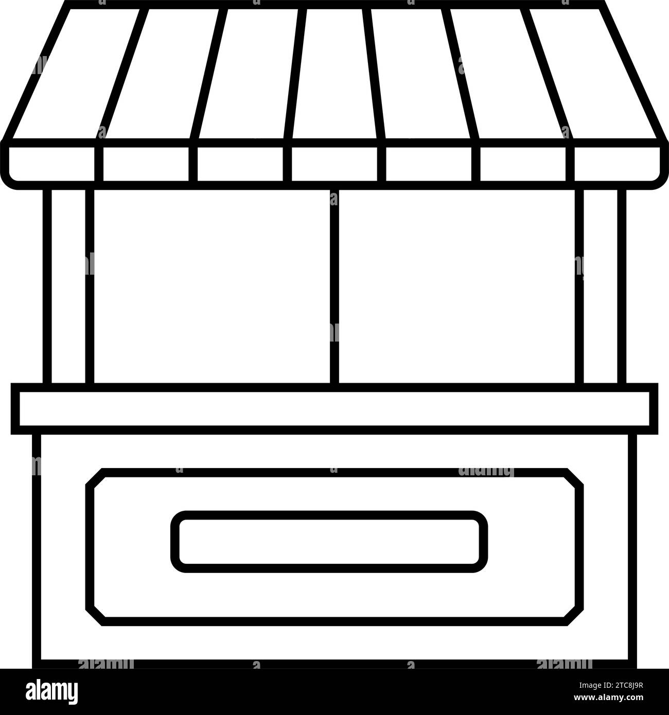 stall store line icon vector illustration Stock Vector Image & Art - Alamy