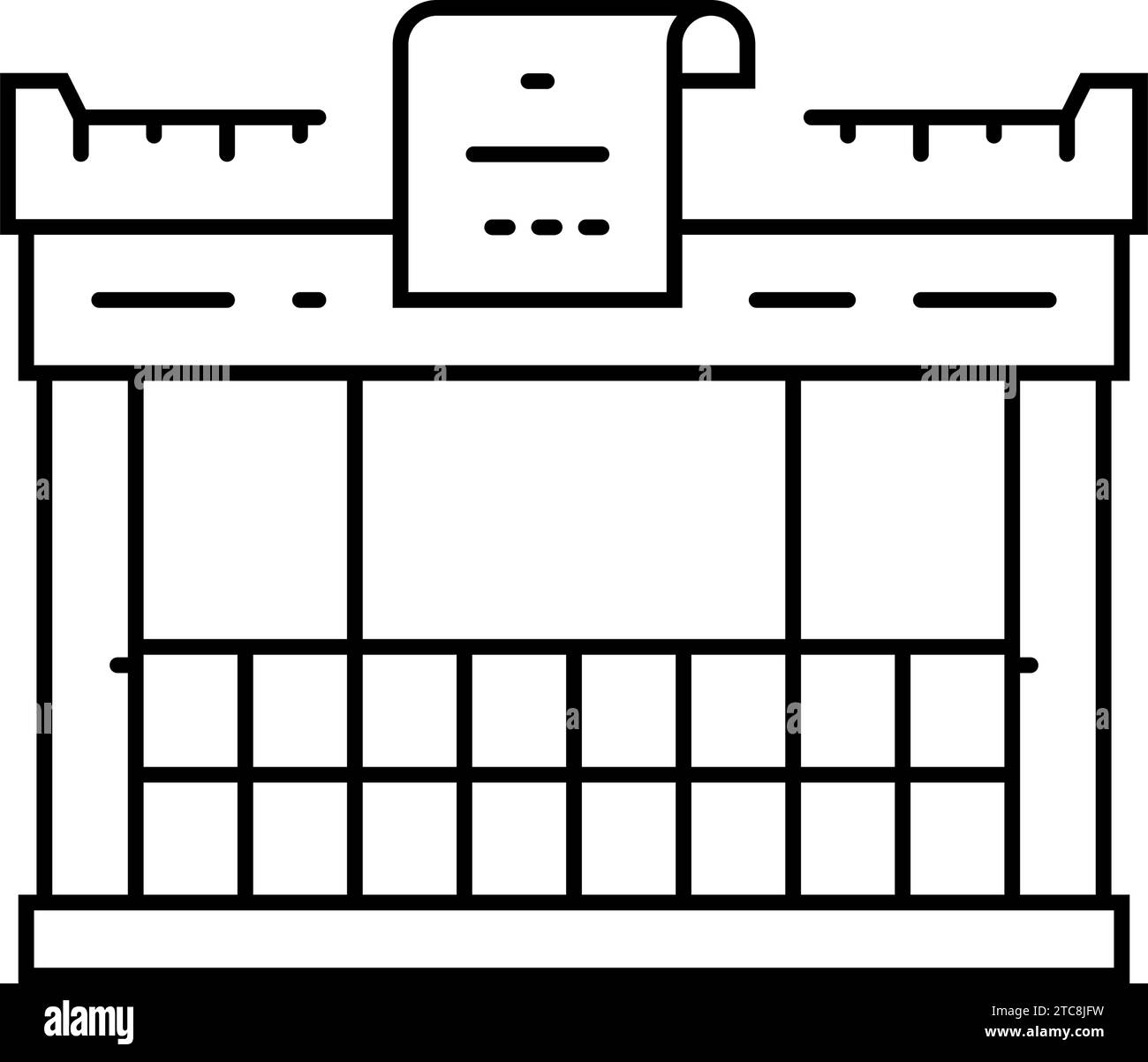 paper shop store line icon vector illustration Stock Vector Image & Art ...