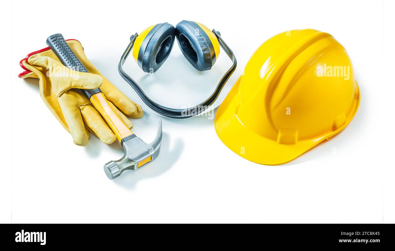 Helmet and gloves Cut Out Stock Images & Pictures - Alamy