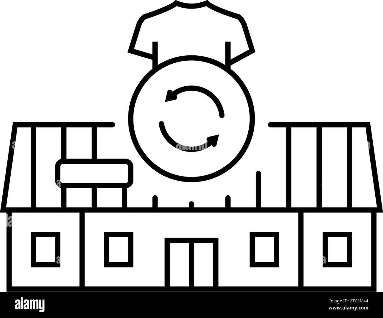 thrift shop store line icon vector illustration Stock Vector Image ...