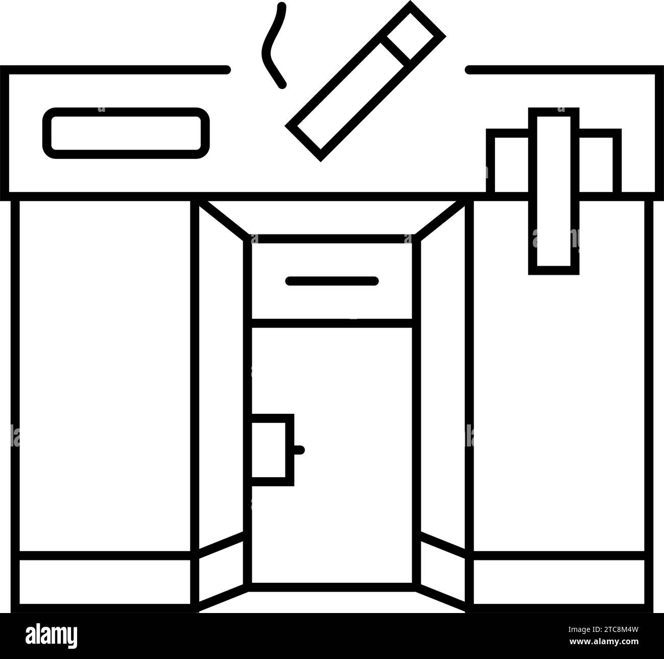 tobacconist store line icon vector illustration Stock Vector Image ...