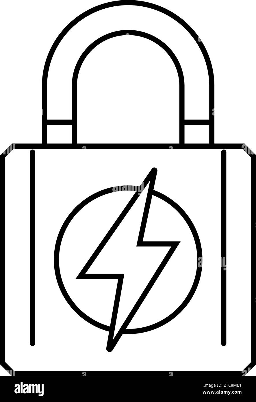 security electricity line icon vector illustration Stock Vector Image ...