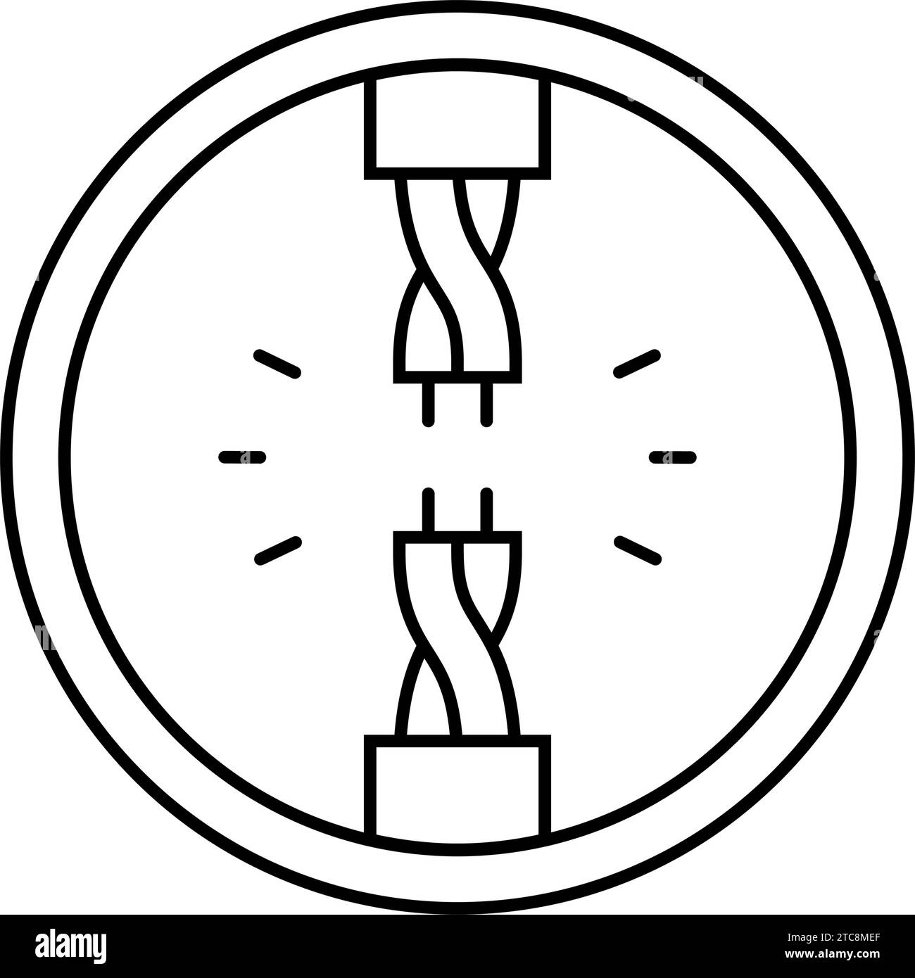 shock electricity line icon vector illustration Stock Vector Image ...