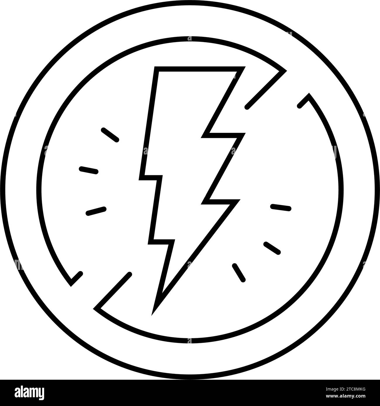 alert electricity line icon vector illustration Stock Vector Image ...