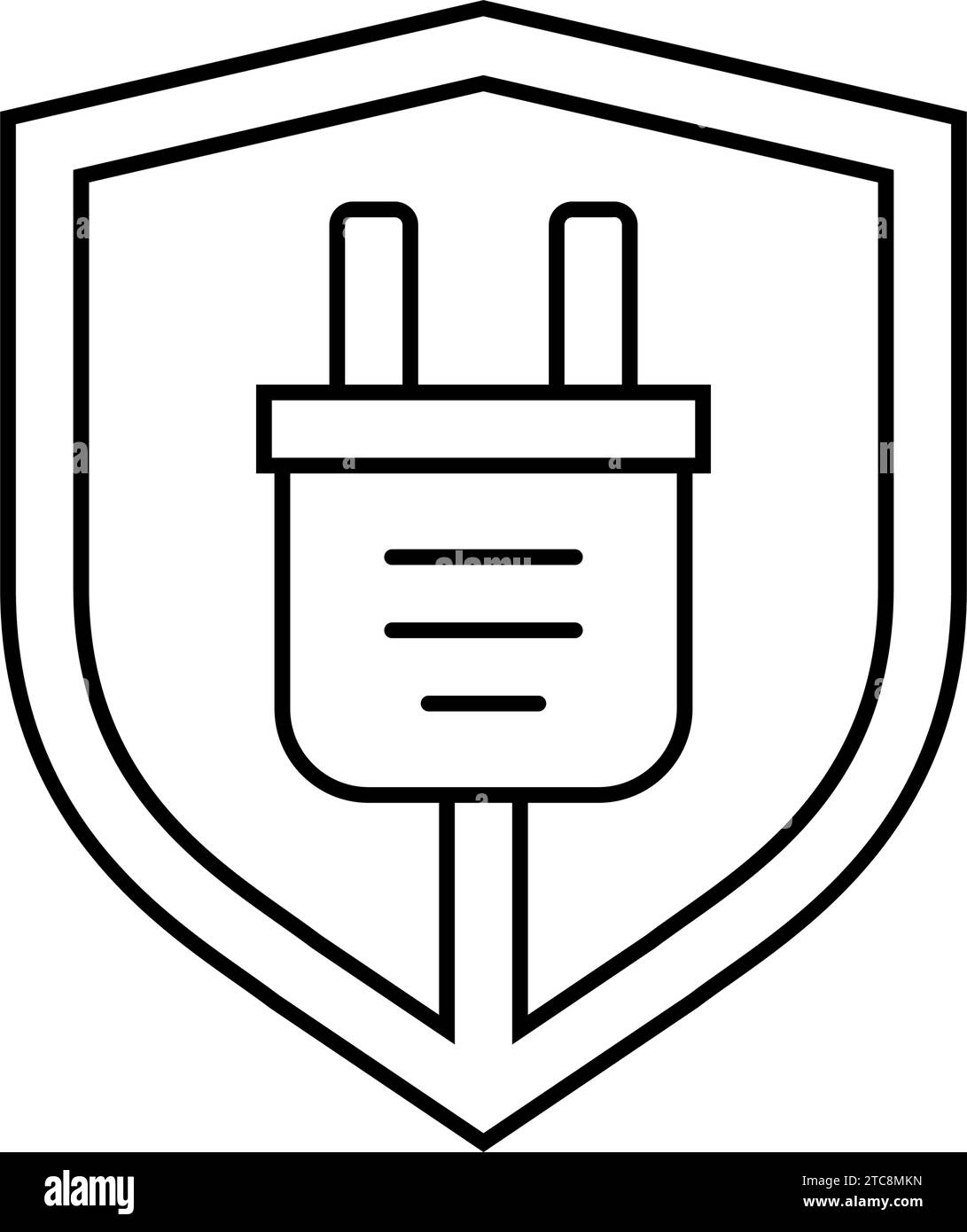 safety electricity line icon vector illustration Stock Vector Image ...