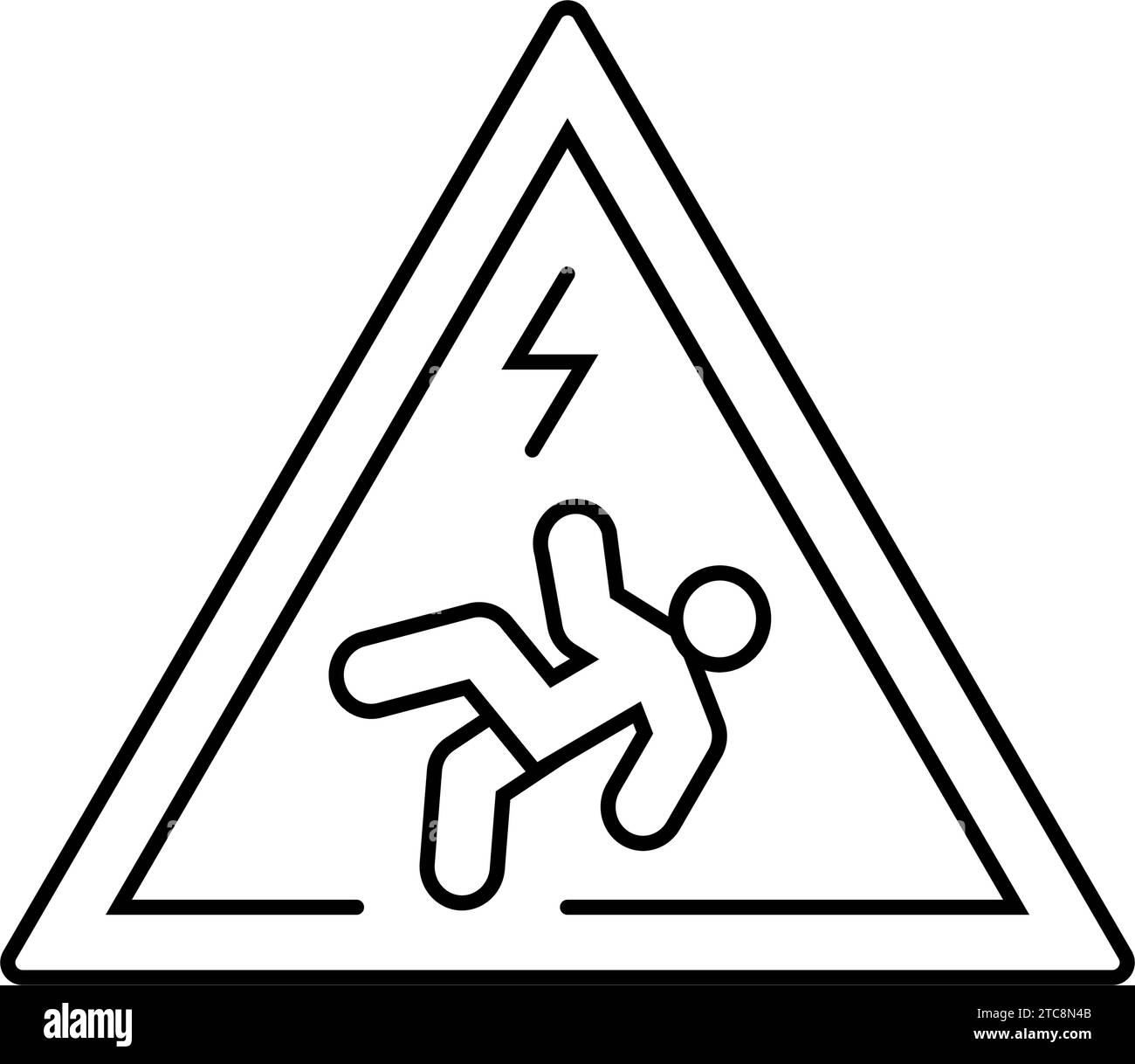 hazard electricity line icon vector illustration Stock Vector Image ...