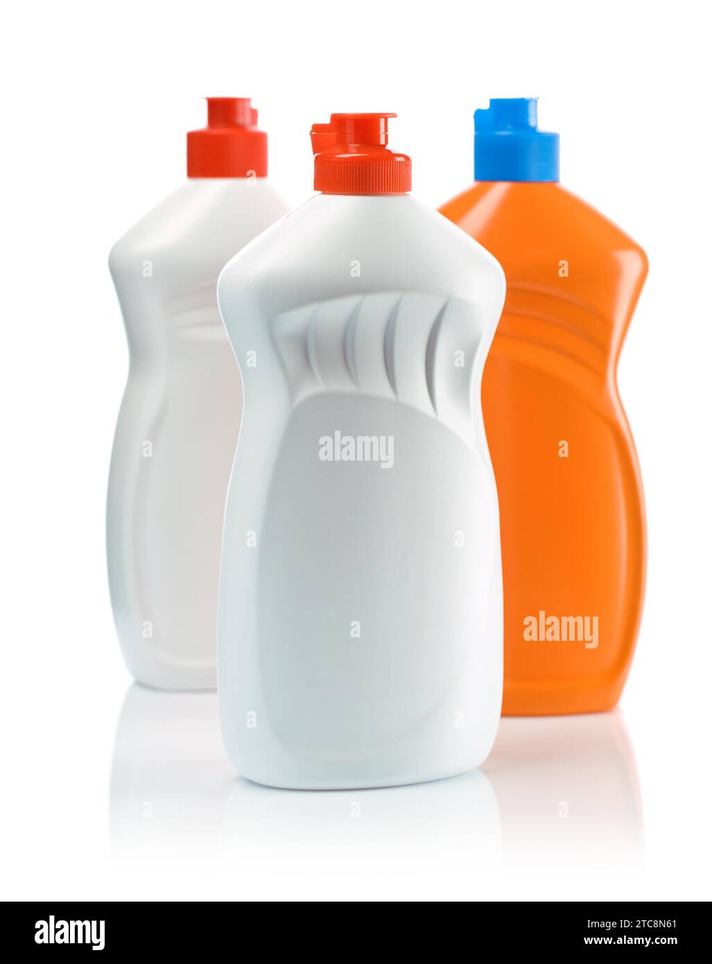 Detergent bottles set chemical Cut Out Stock Images & Pictures - Alamy