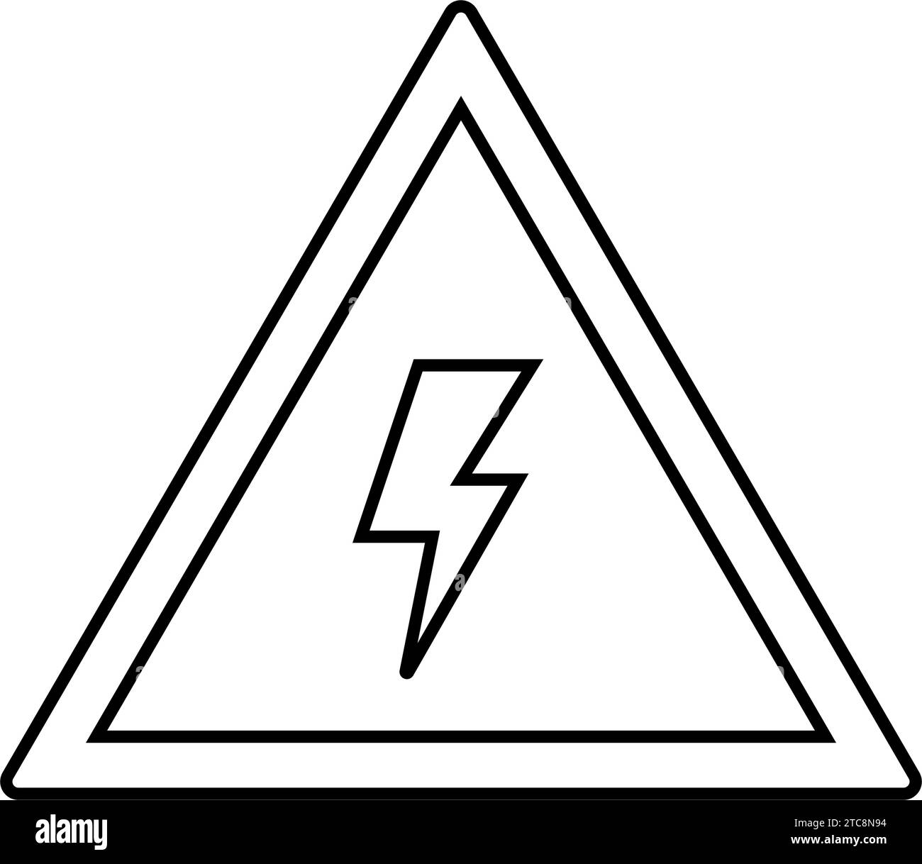 risk electricity line icon vector illustration Stock Vector Image & Art ...