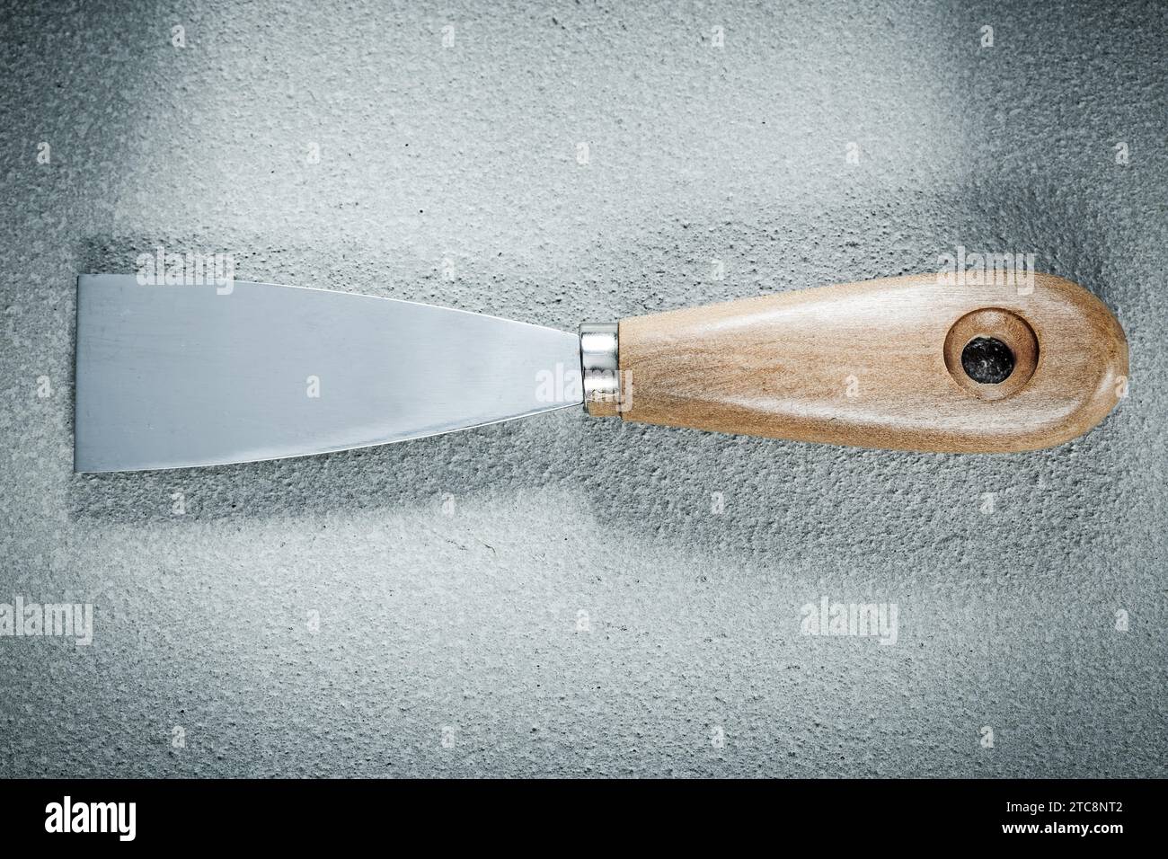 Construction spatula on concrete background building concept Stock ...