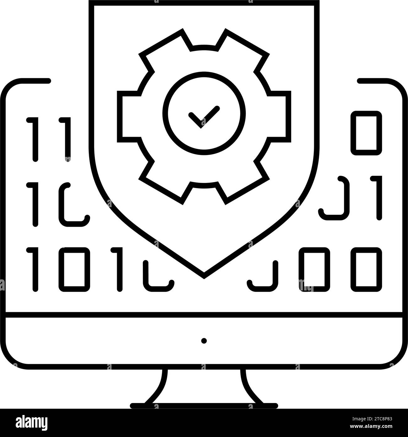 quality testing tool work line icon vector illustration Stock Vector ...