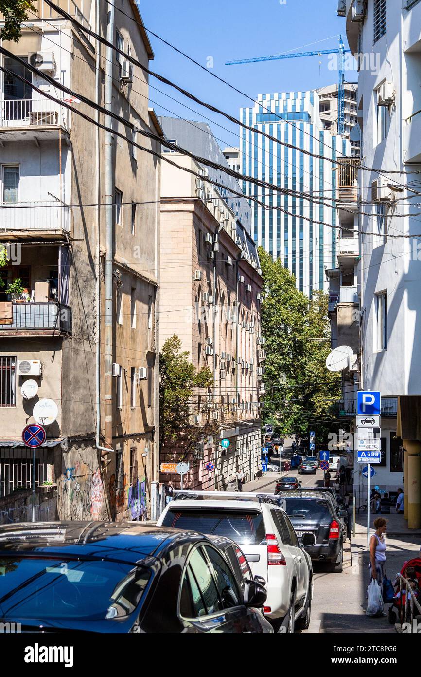 Tbilisi, Georgia - September 27,2023: Lia Eliava steet in Vake district ...