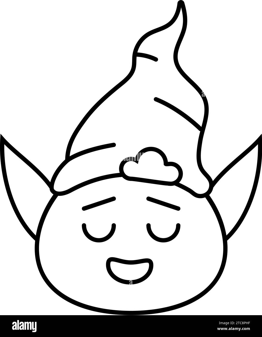 head elf little line icon vector illustration Stock Vector Image & Art ...