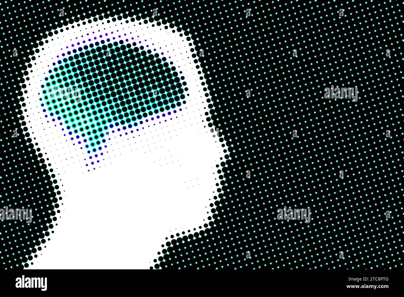 Medical acupuncture model of human with brain anatomical model Stock ...