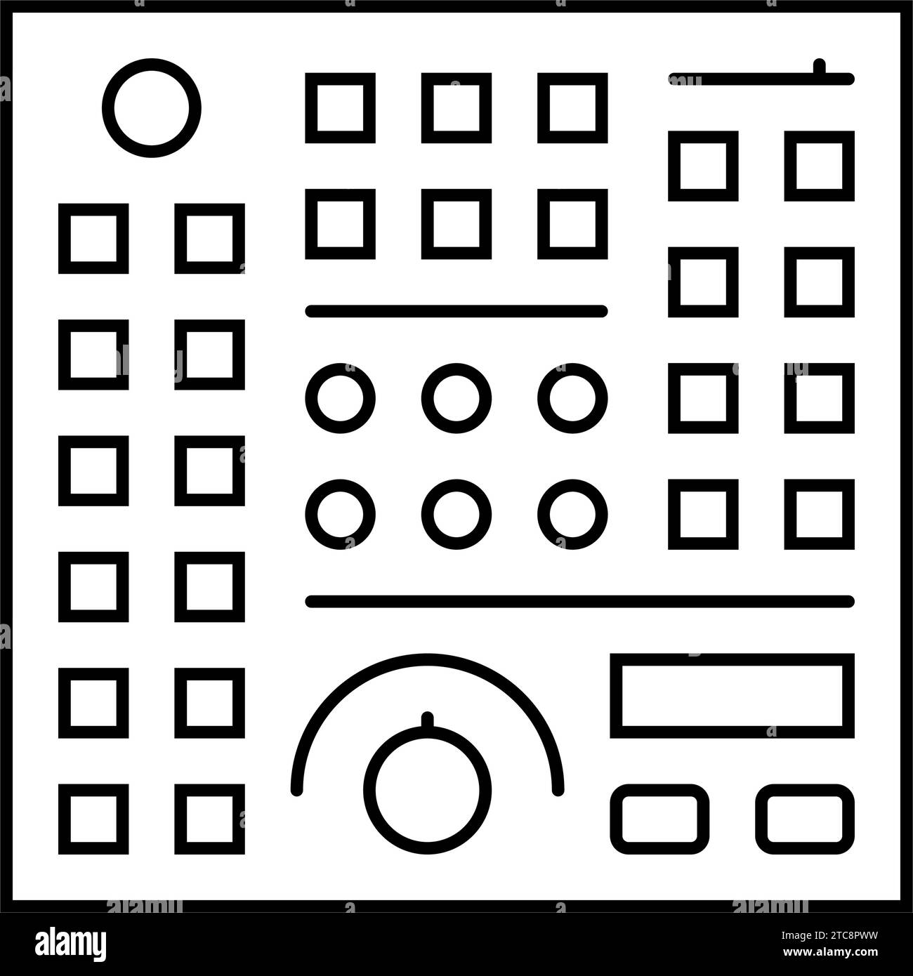 control panel tool work line icon vector illustration Stock Vector ...