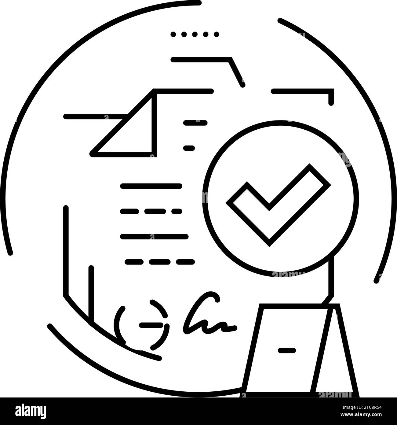 corroborating evidence crime line icon vector illustration Stock Vector ...