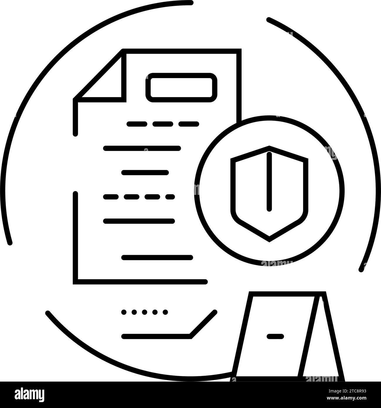 exculpatory evidence crime line icon vector illustration Stock Vector ...