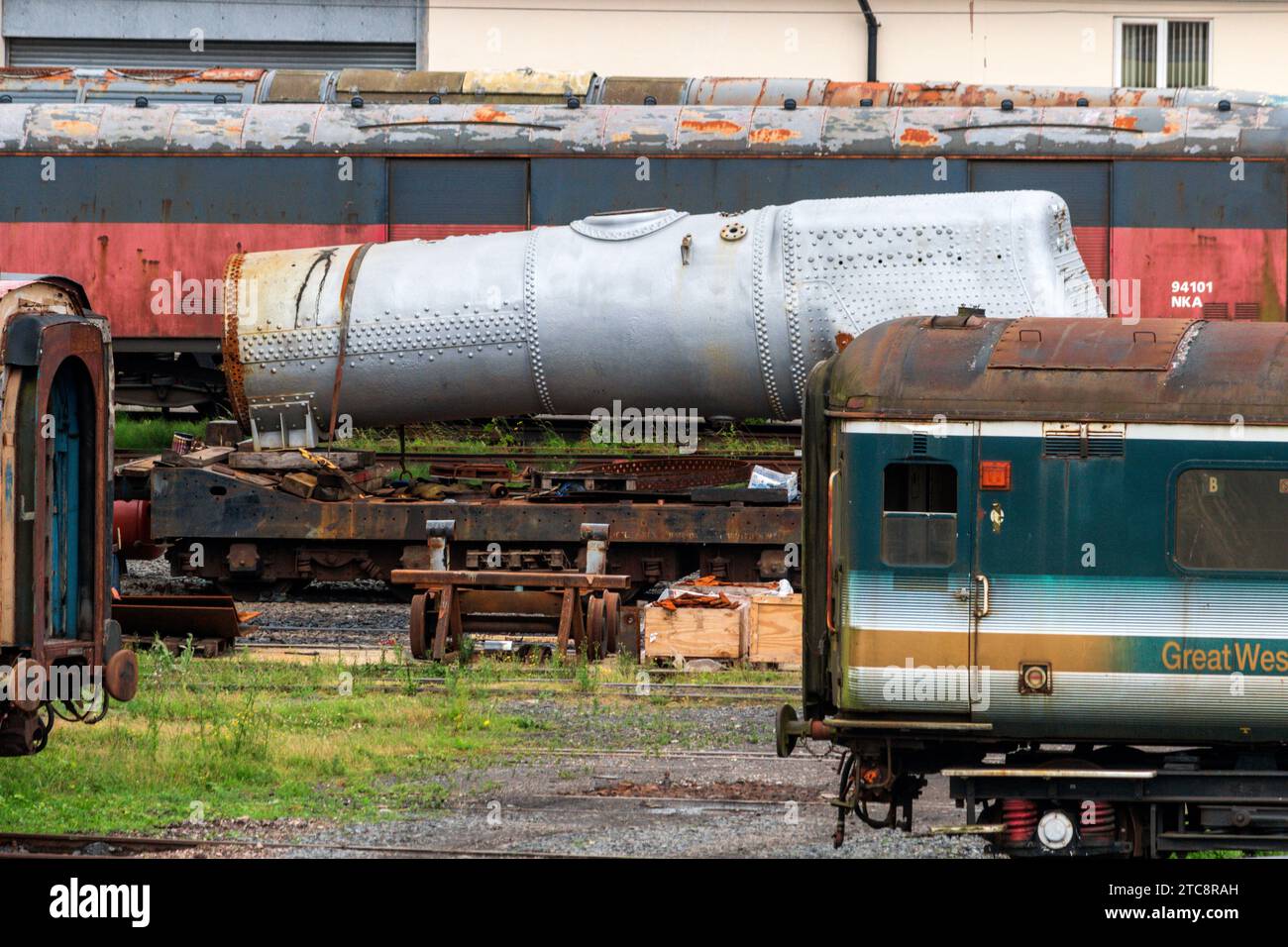 Steam locomotive boiler. West Coast Railways, Carnforth Stock Photo - Alamy