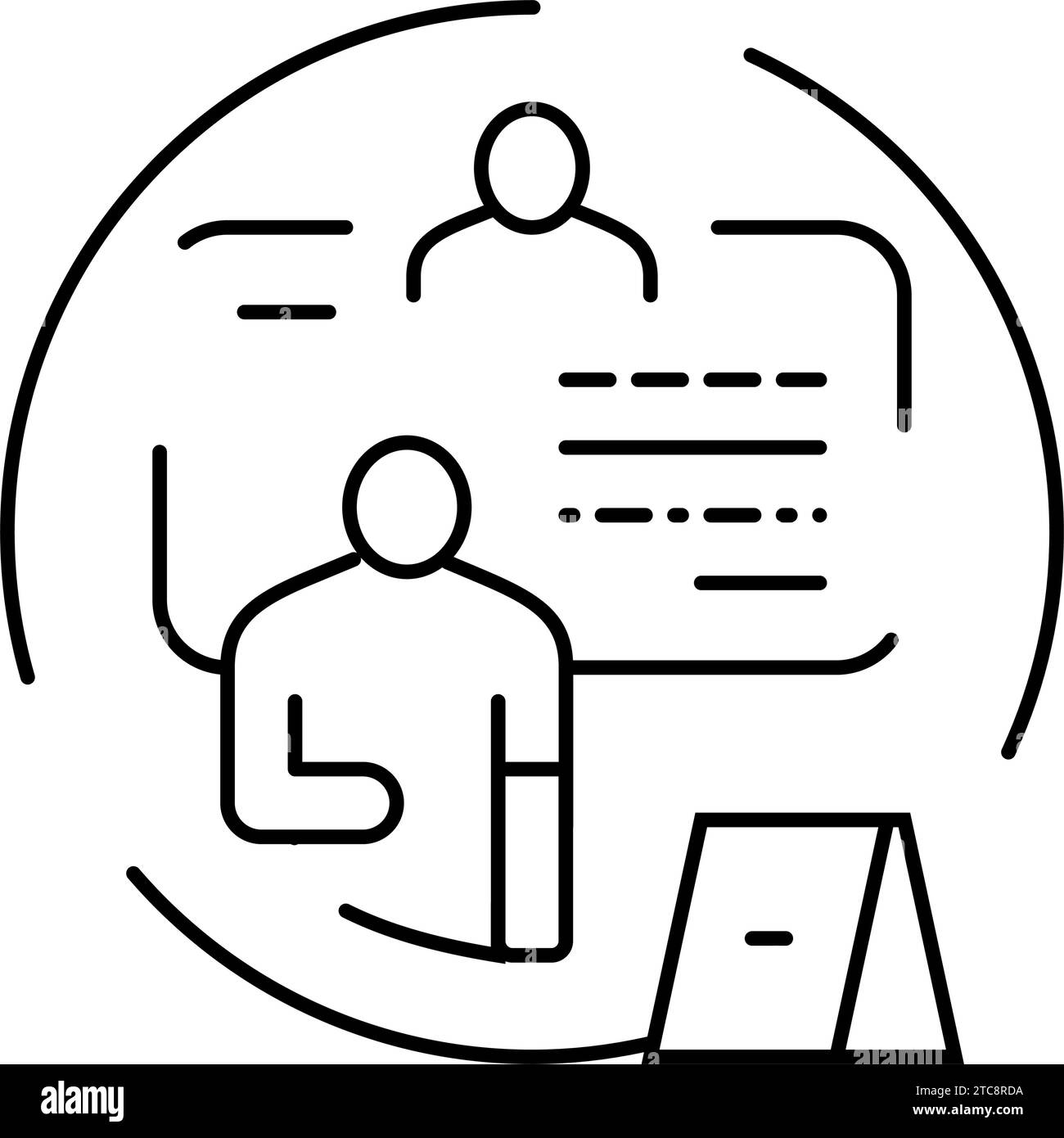 character evidence crime line icon vector illustration Stock Vector ...