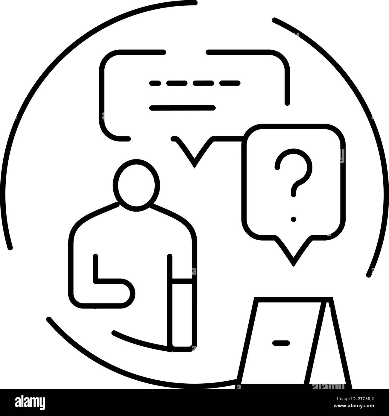 testimonial evidence crime line icon vector illustration Stock Vector ...