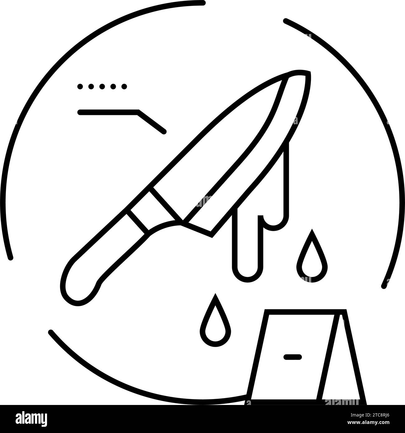 physical evidence crime line icon vector illustration Stock Vector ...