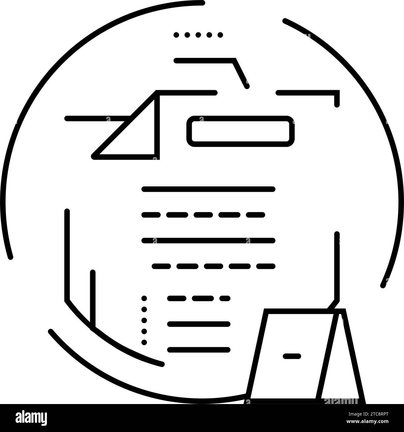 documentary evidence crime line icon vector illustration Stock Vector ...